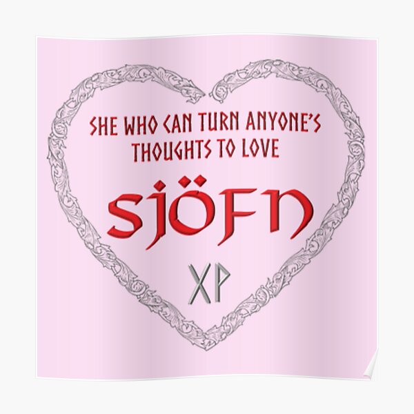 "Sjofn, Norse Goddess of Love" Poster by Prints4Pagans | Redbubble