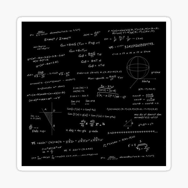"Mathematical Equations" Sticker for Sale by project8 | Redbubble