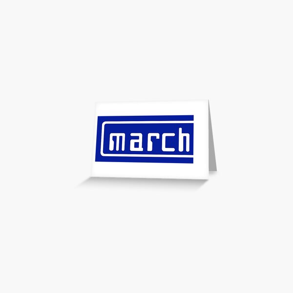 "March Racing Cars retro F1 logo - white" Greeting Card by retropetrol ...