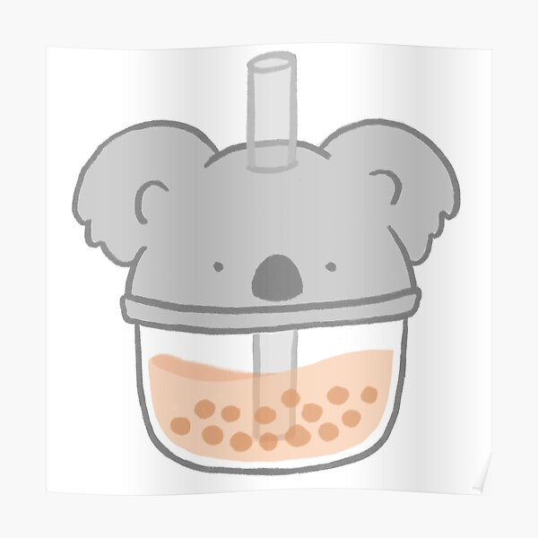 "Kawaii Koala Boba" Poster by mousepotatoes | Redbubble