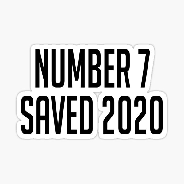 Number 7 Stickers | Redbubble