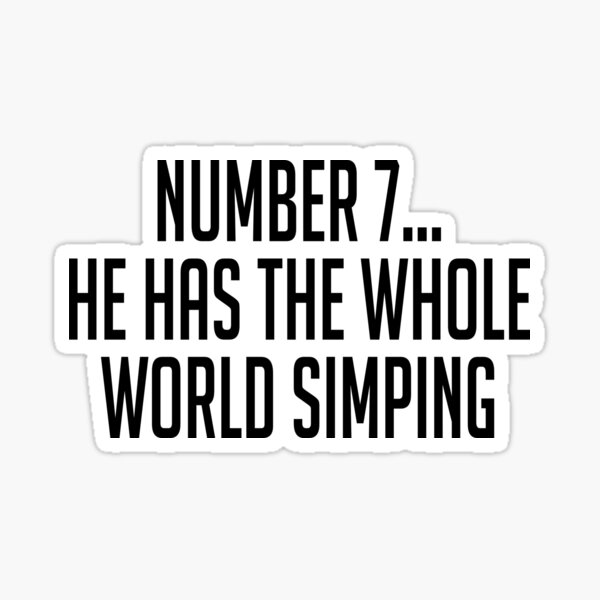 Number 7 Stickers | Redbubble