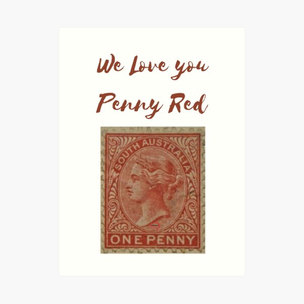" We Love You Penny Red" Art Print by Andykinoz | Redbubble