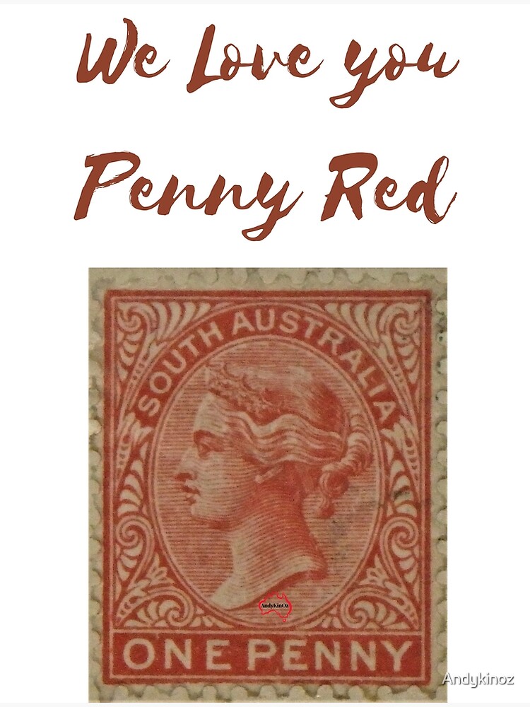 " We Love You Penny Red" Art Print by Andykinoz | Redbubble