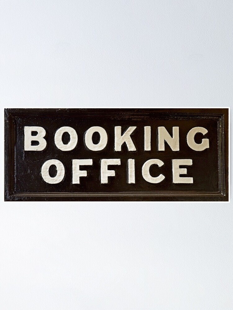 "Vintage Railway Booking Office Sign" Poster by Scenebyrail | Redbubble