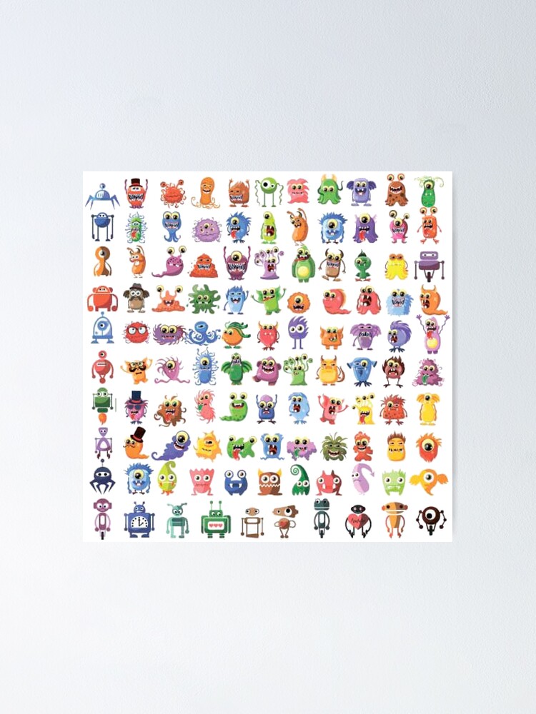 "Cute STEM Cartoon robot Bacteria Cartoon Viral STEAM" Poster for Sale ...