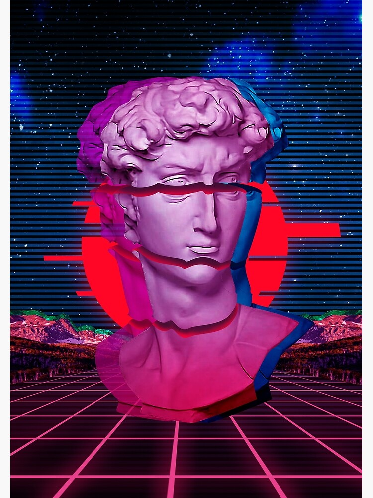 "Aesthetic synthwave david head statue" Photographic Print by champipo ...