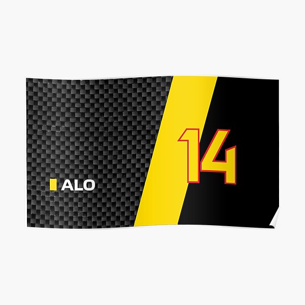 "Fernando Alonso 14 Carbon Fibre 2021 F1 | Formula One" Poster for Sale ...
