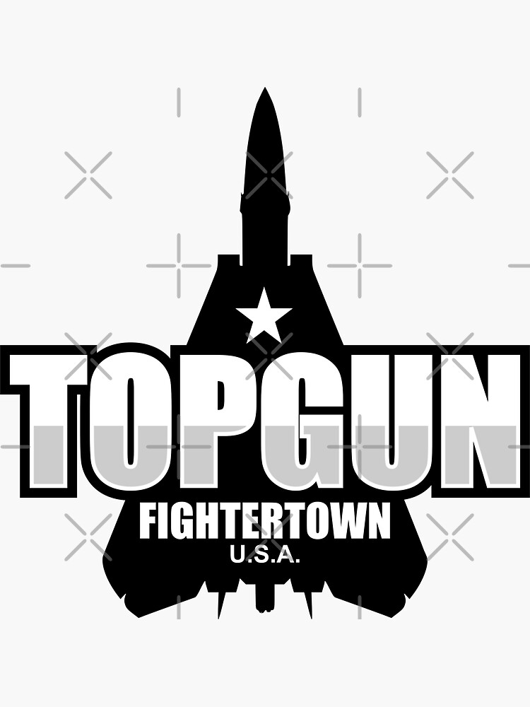 "F-14 Tomcat - Top Gun Fightertown USA" Sticker for Sale by TGStudios ...