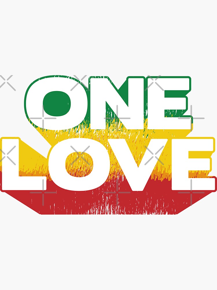 "ONE LOVE RASTA" Sticker for Sale by RastaMerch | Redbubble