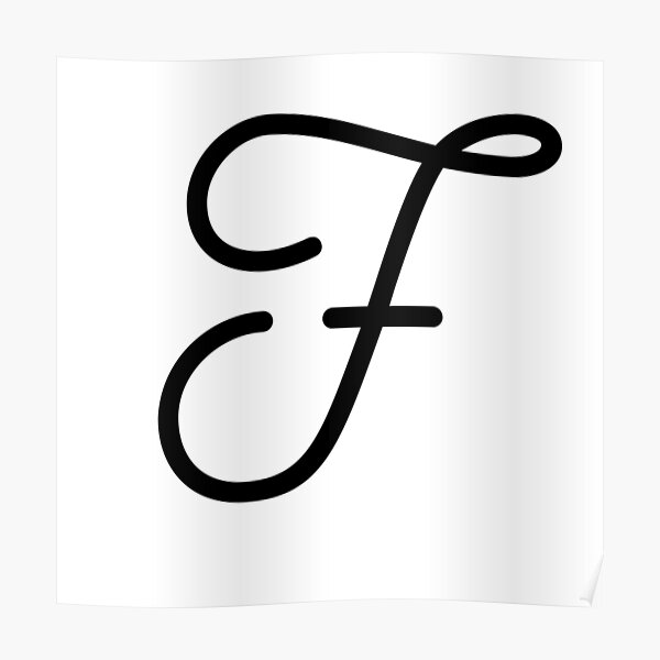 Póster «F cursiva» de Jose234 | Redbubble