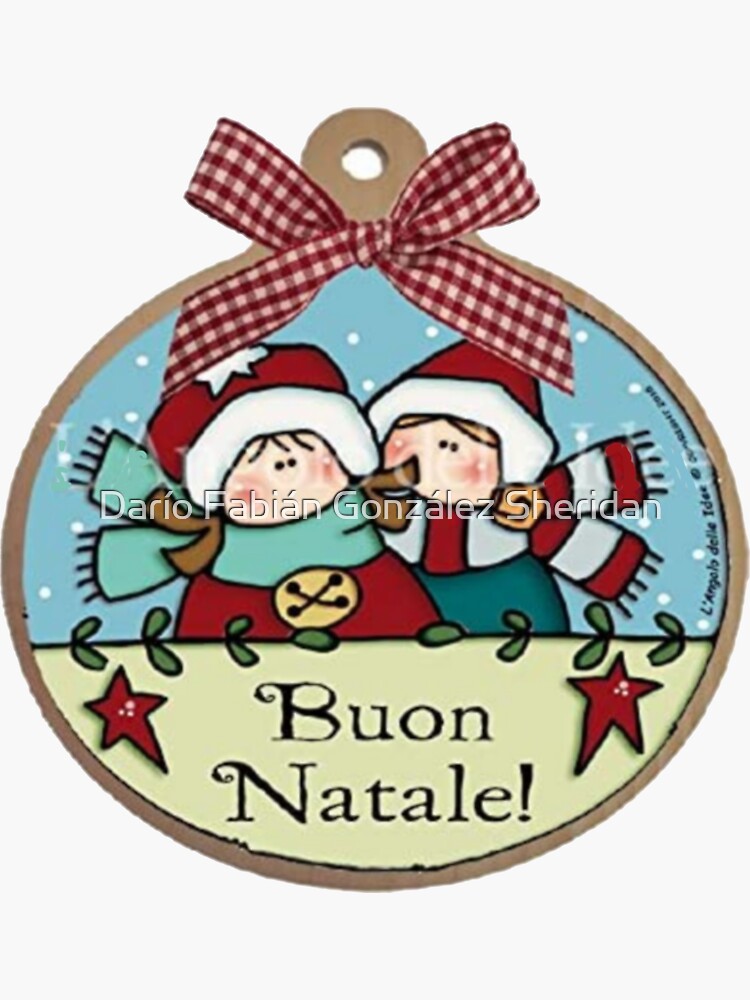 "Buon natale" Sticker for Sale by dariodigital | Redbubble
