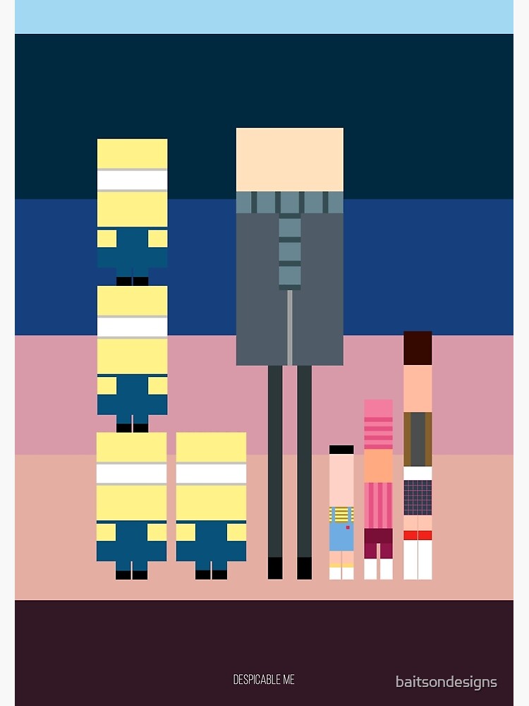 "Minions Block Minimal" Poster for Sale by baitsondesigns | Redbubble