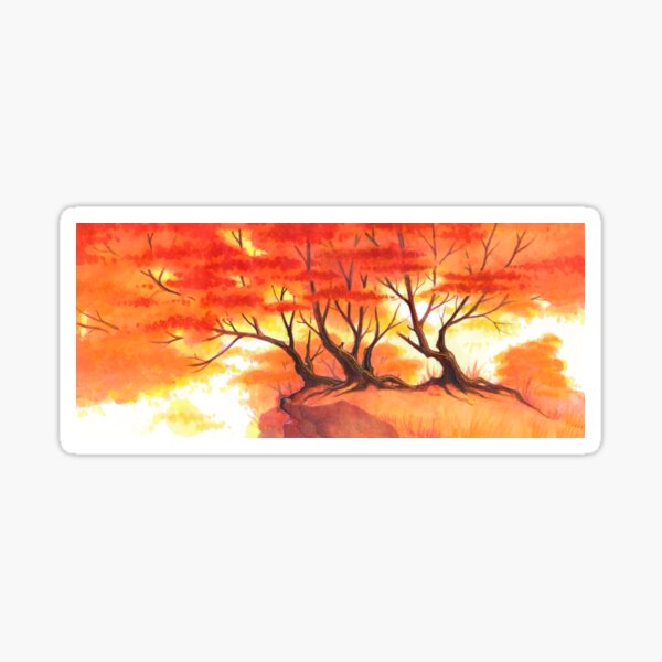 "maple tree" Sticker by drachenmagier | Redbubble