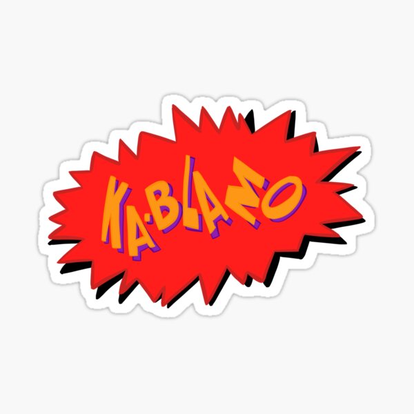 "ka-blamo " Sticker for Sale by leowilkinson | Redbubble