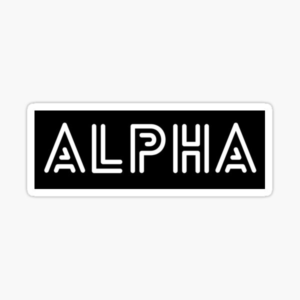 "ALPHA - Motivational Fitness Typography" Sticker for Sale by ...