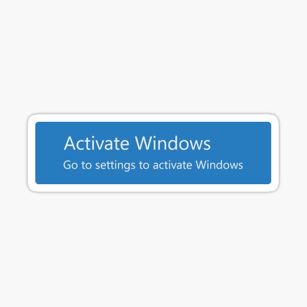 "Activate Windows Sticker" Sticker for Sale by kiee | Redbubble