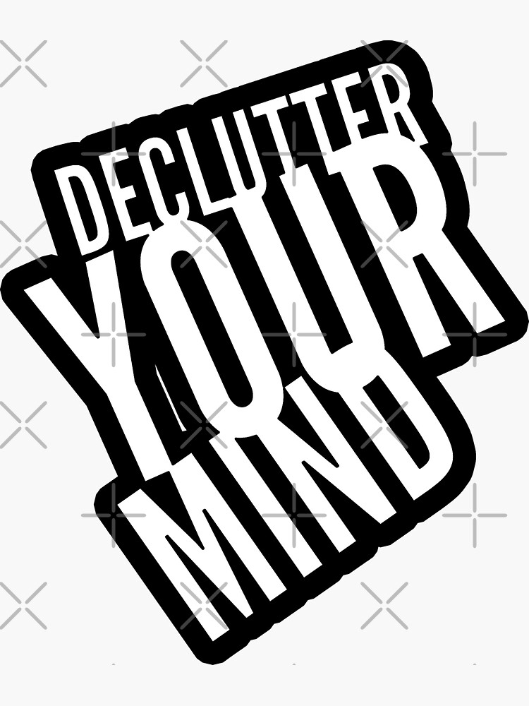 "Declutter Your Mind - Yoga Motivational Abstract Typography Art ...