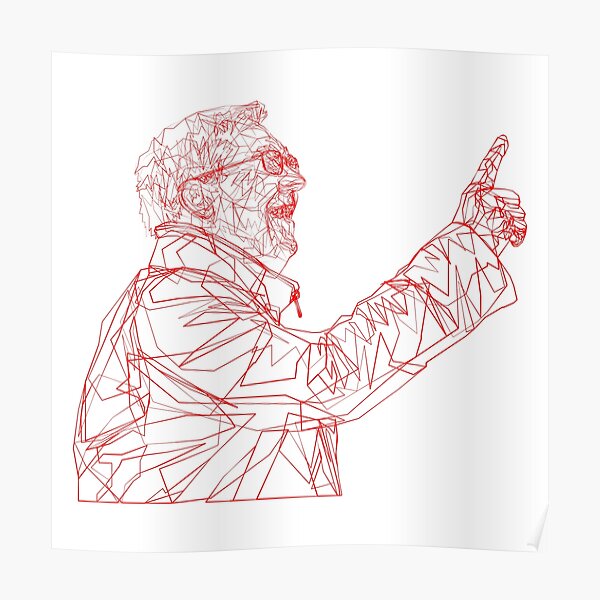 "Sir Alex Ferguson Sketch" Poster by WorldEngine | Redbubble