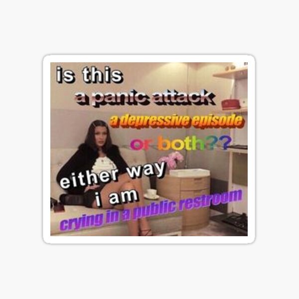 "mental health meme" Sticker by appareldreams | Redbubble