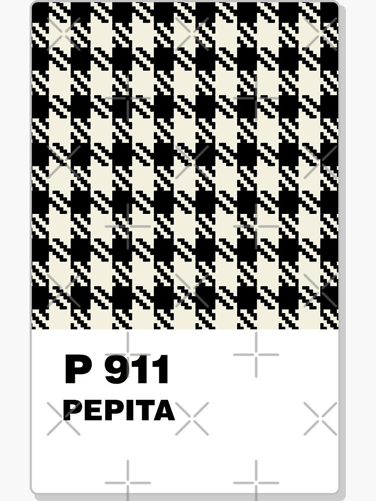 "911 Pepita Pattern / Fabric" Sticker for Sale by beoneo | Redbubble