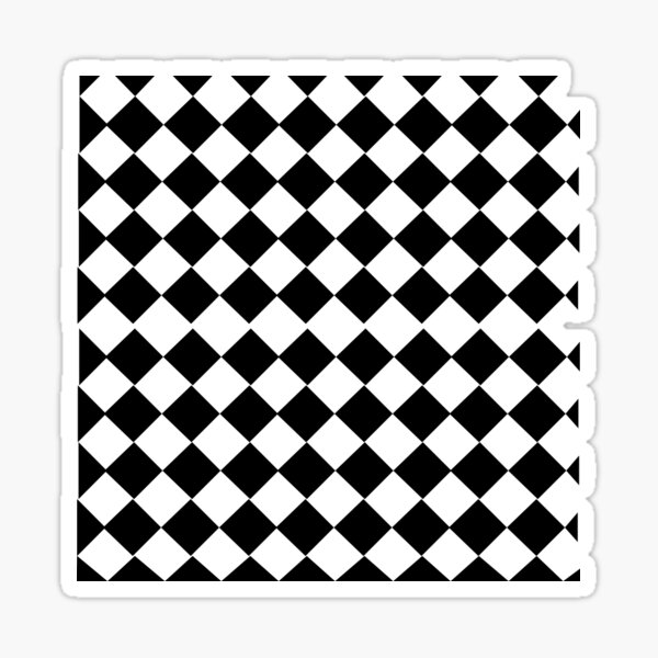"Black and white checkerboard" Sticker for Sale by Desibeau | Redbubble