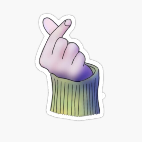 "Lee Know Finger Heart" Sticker for Sale by cyphermeghan | Redbubble