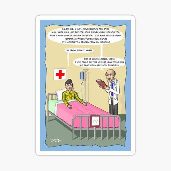 "Pencil puns - jokes, Pennsylvania, lead" Sticker for Sale by ...