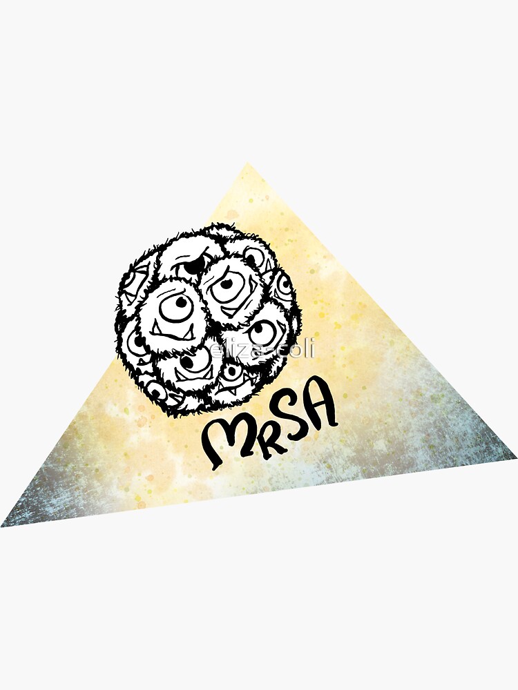 "MRSA" Sticker for Sale by eliza-coli | Redbubble