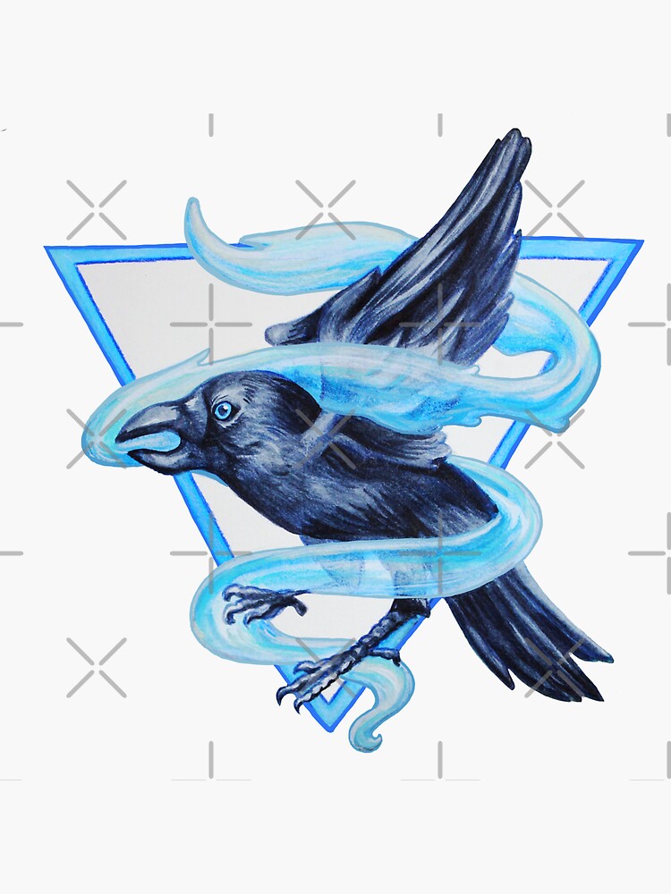 "Magical Crow Witch, Wizard, and Warlock Familiar" Sticker for Sale by ...