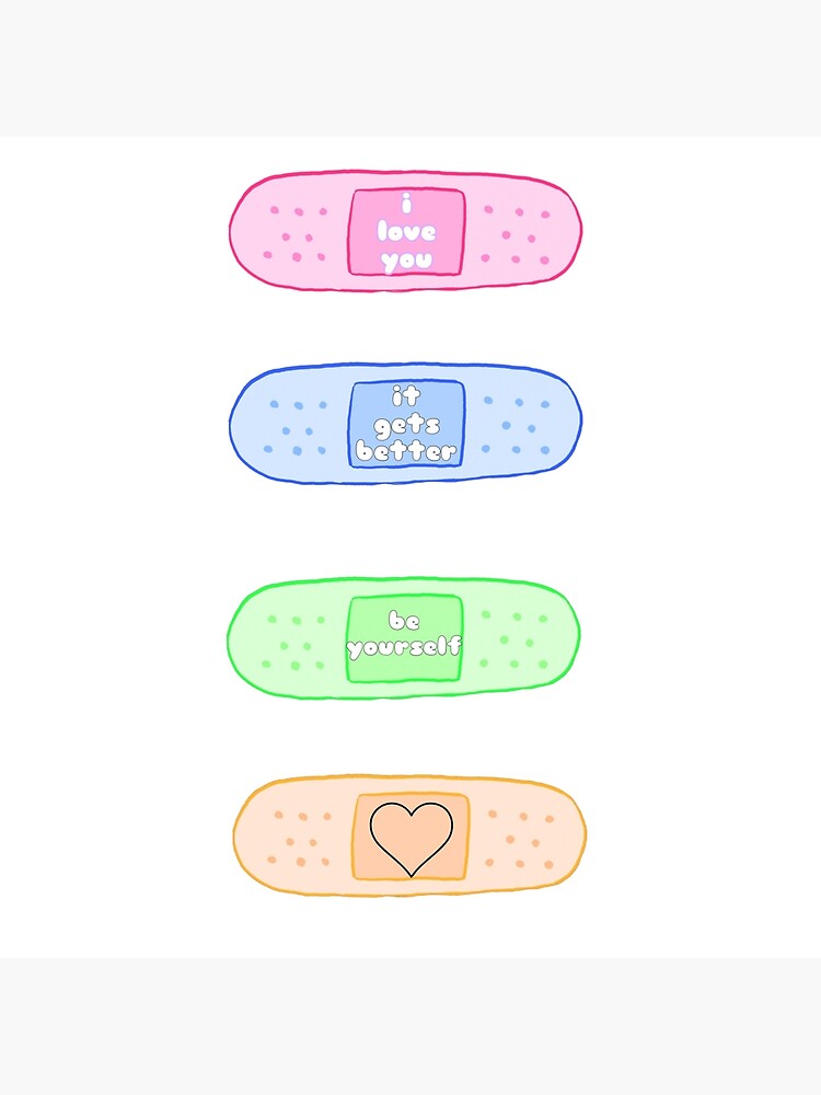 "band aid sticker pack" Poster for Sale by couldbekayla | Redbubble