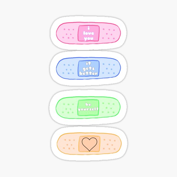 "band aid sticker pack" Sticker for Sale by couldbekayla | Redbubble