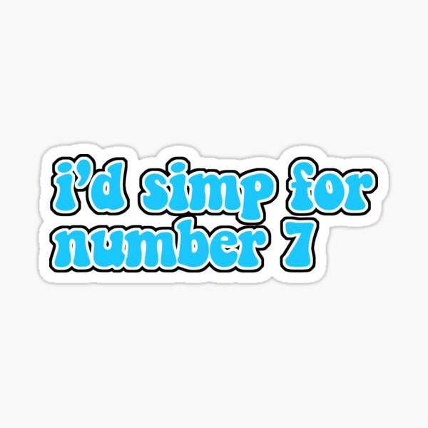 Number 7 Stickers | Redbubble