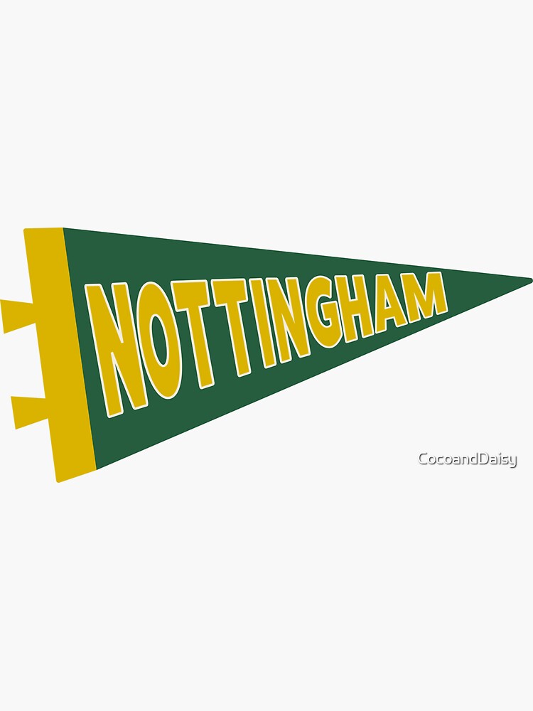 "Nottingham Pennant Flag" Sticker for Sale by CocoandDaisy | Redbubble