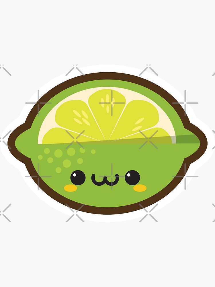"Cute Lime" Sticker for Sale by VivtheFish | Redbubble