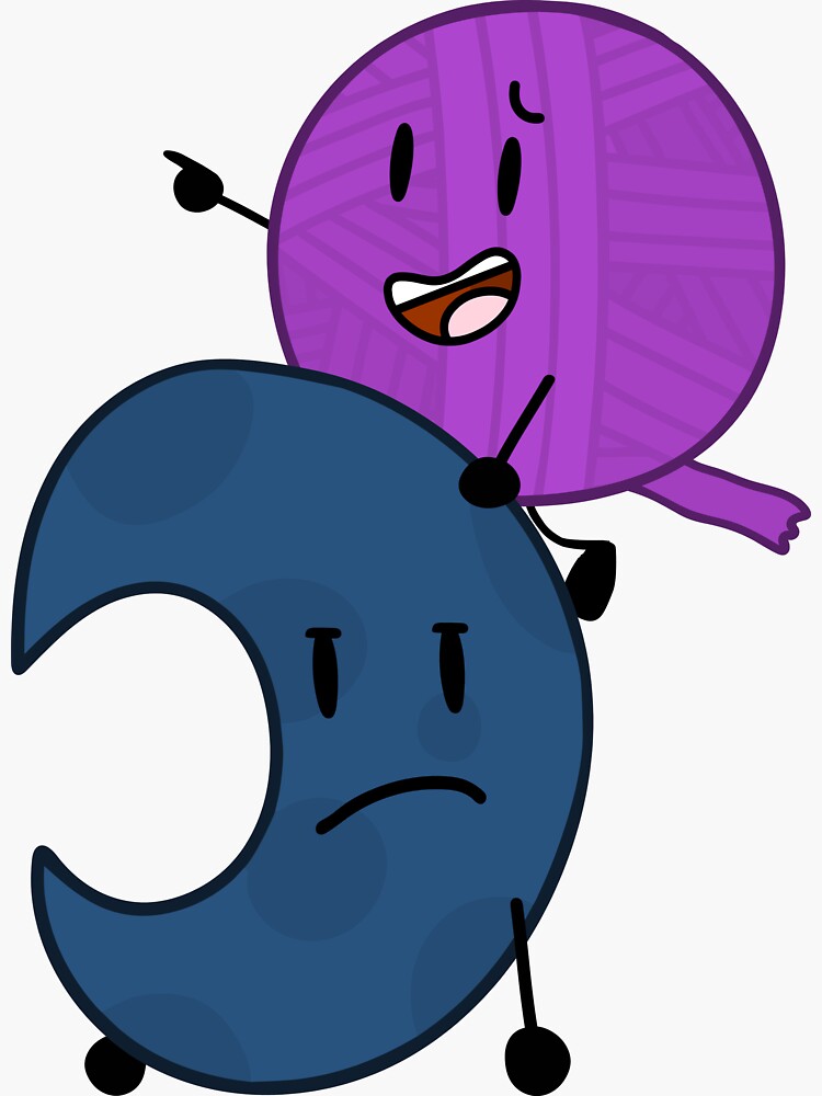 "Moon & Yarn" Sticker for Sale by wuggolo | Redbubble