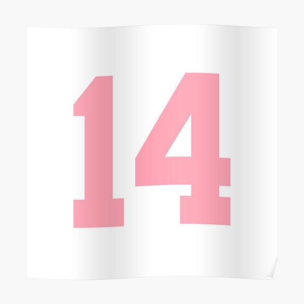 Póster «14 Jersey número catorce niñas» de elhefe | Redbubble