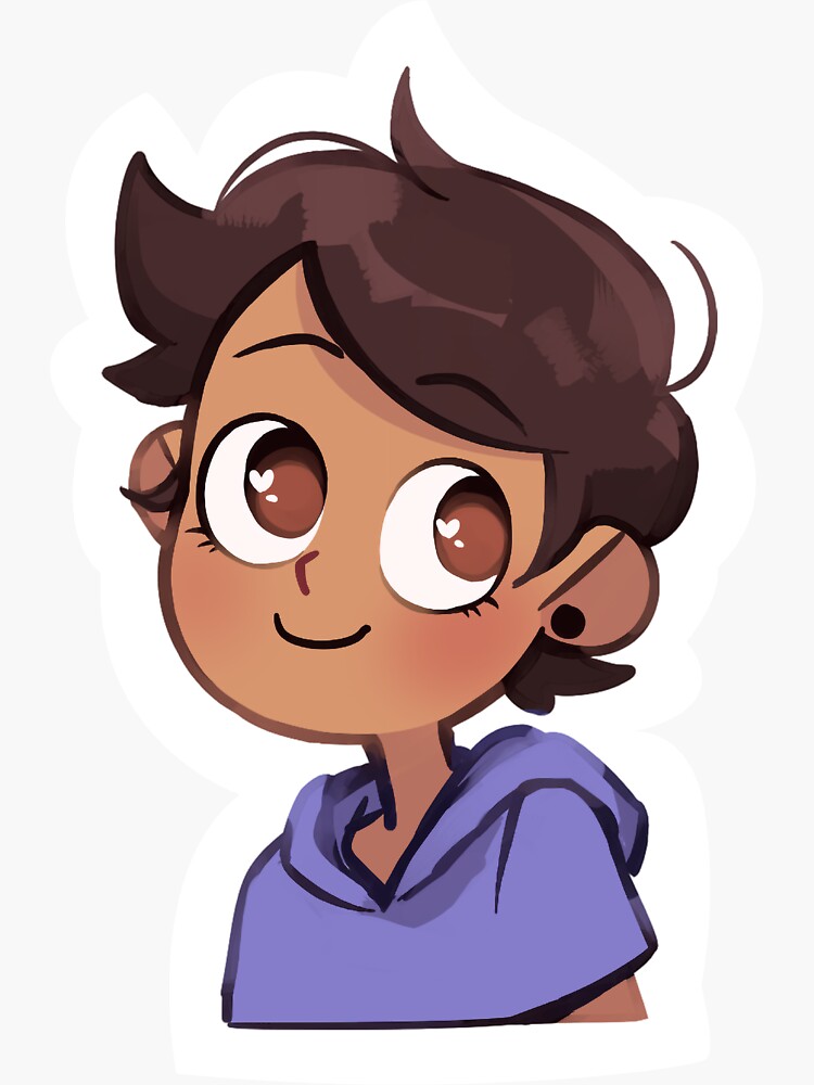 "Luz smiling" Sticker for Sale by Monica Marvel | Redbubble