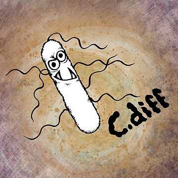 "C. diff" Sticker for Sale by eliza-coli | Redbubble