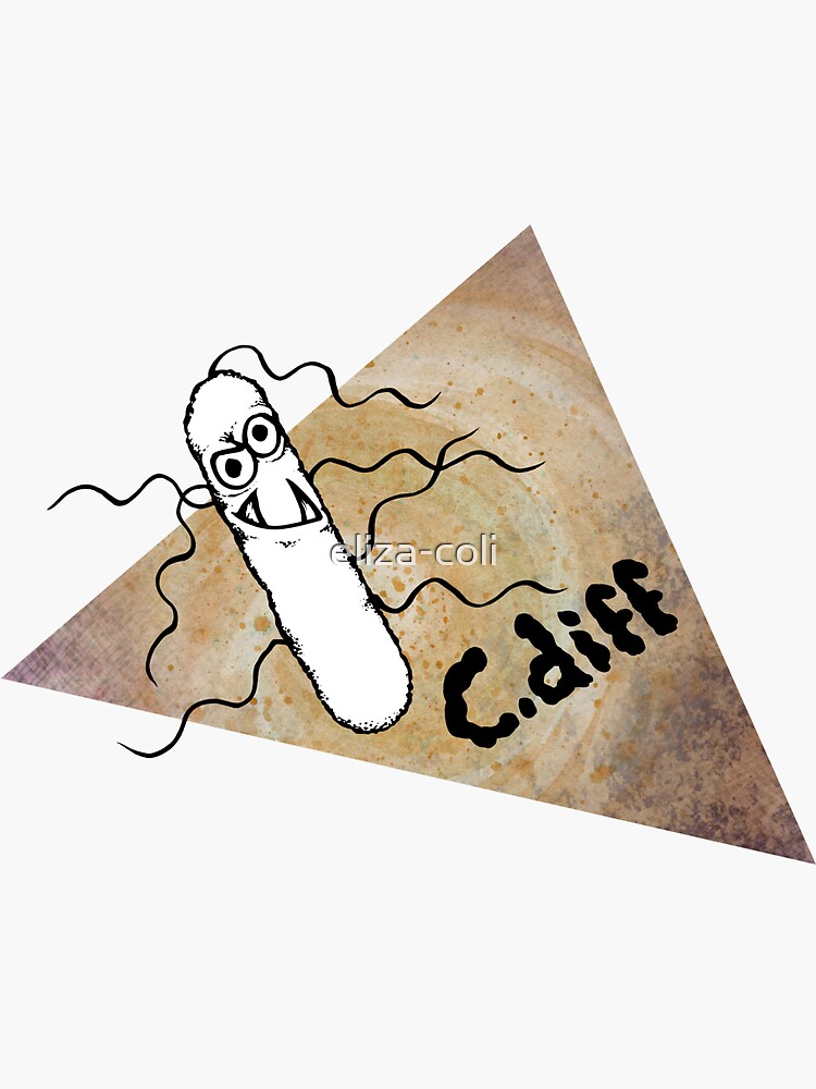 "C. diff" Sticker for Sale by eliza-coli | Redbubble