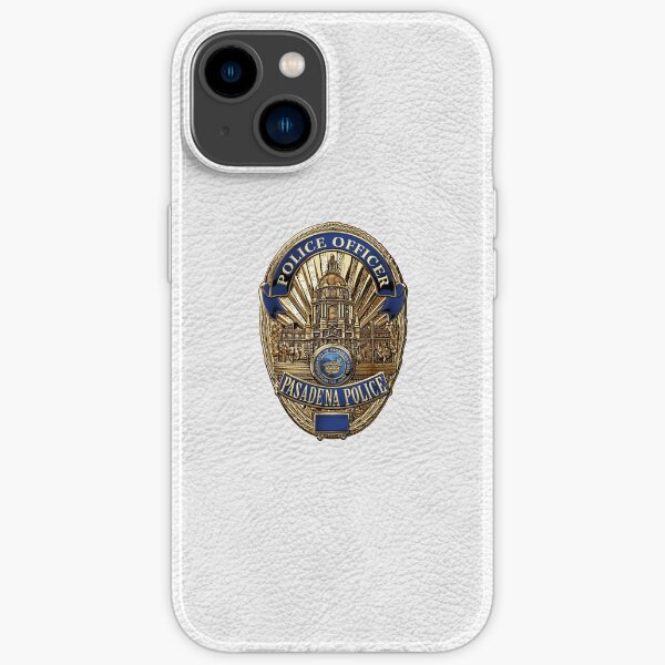 "Pasadena Police Department - PPD Officer Badge over White Leather ...