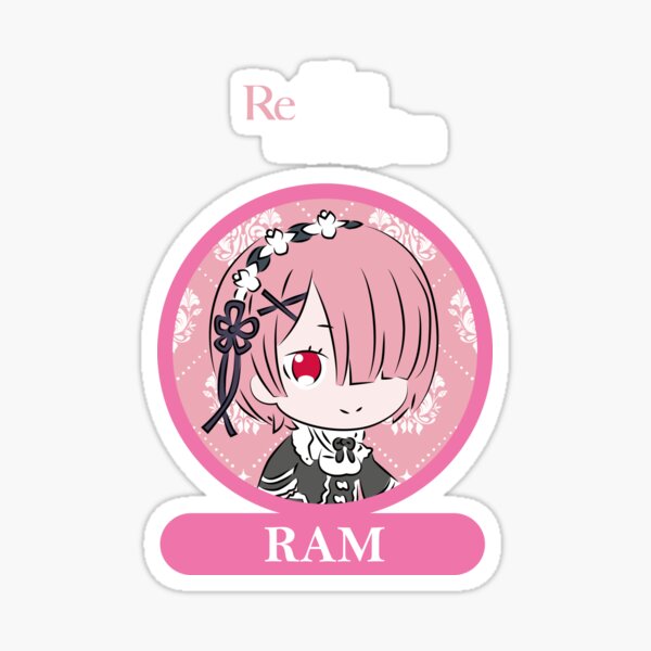 "RE ZERO: RAM CHIBI" Sticker for Sale by FunGangStore | Redbubble