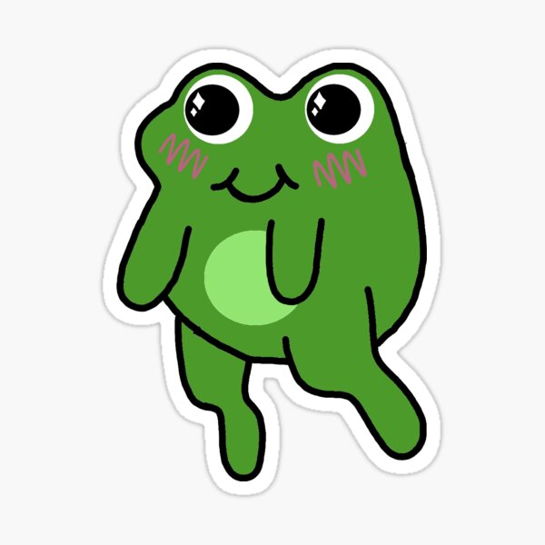 "Cute, Blushing Frog | Tiny, Shy Frog Dude " Sticker for Sale by ...