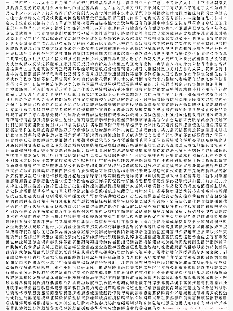 "Remembering Traditional Hanzi" Poster for Sale by Samuel Watkins ...