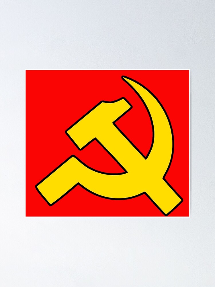 "COMMUNIST HAMMER AND SICKLE (YELLOW)" Poster for Sale by NNEUTRONN ...