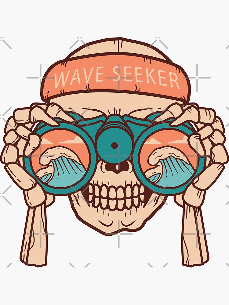 "Hydro Flask colorful wave seeker skeleton stickers" Sticker for Sale ...