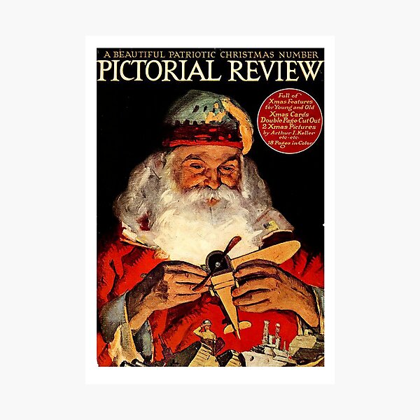 "Vintage Santa Pictorial Review Magazine Cover (1918)" Photographic ...