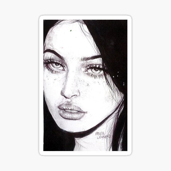 "Megan" Sticker by Paula-Leimane | Redbubble