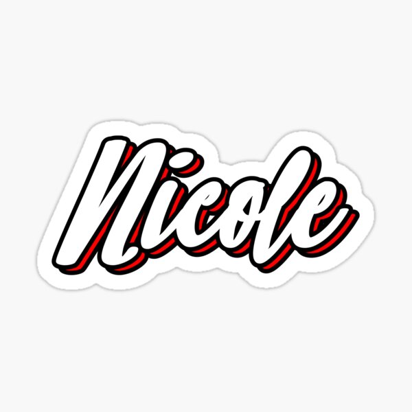"Nicole first name - hand lettering design" Sticker for Sale by sulies ...