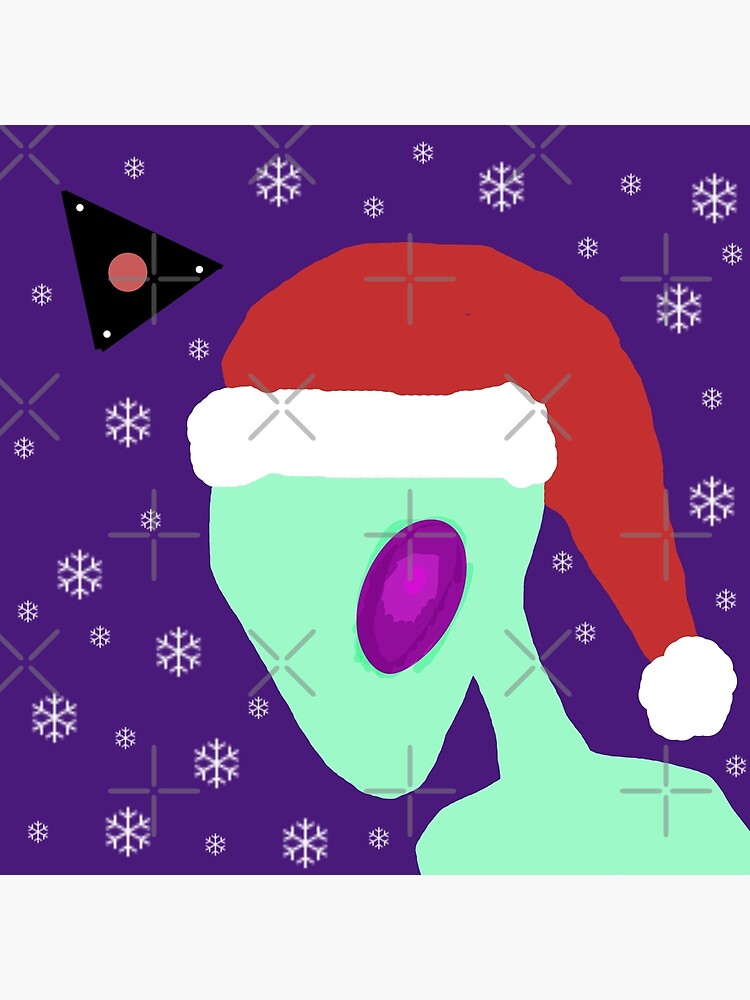 "Alien wearing Santa hat" Poster by mindgoop | Redbubble